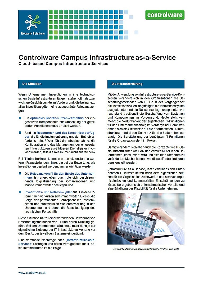 Campus Infrastructure as-a-Service - Controlware
